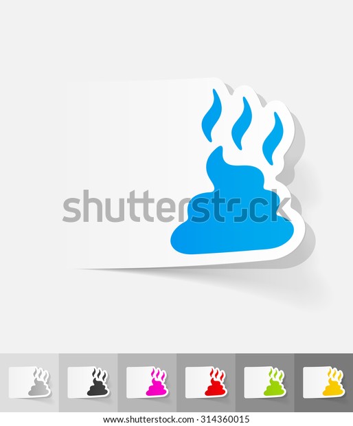 Dog Shit Paper Sticker Shadow Stock Vector (Royalty Free) 314360015 ...