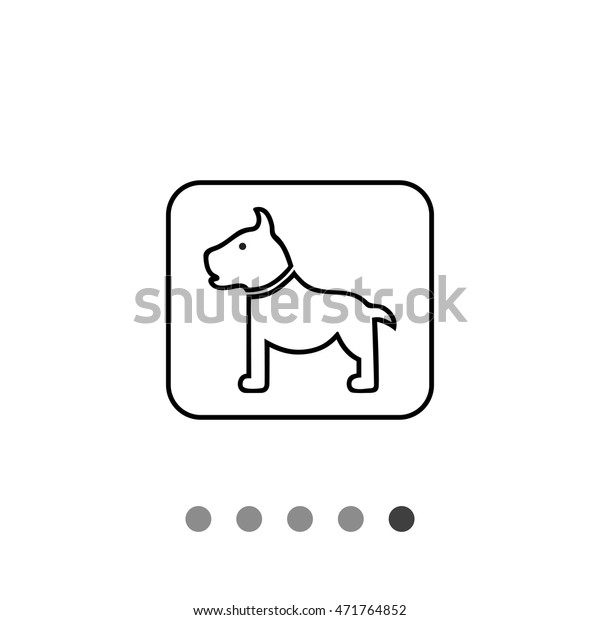 Dog Sign Icon Stock Vector (Royalty Free) 471764852 | Shutterstock