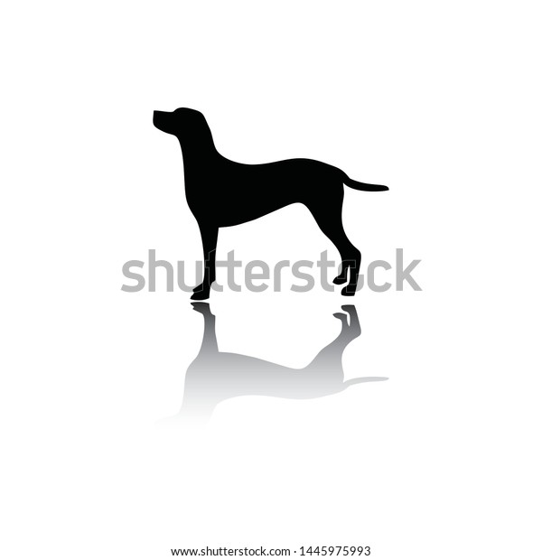 Dog Silhouette Vector Shadow Use Logo Stock Vector (Royalty Free ...