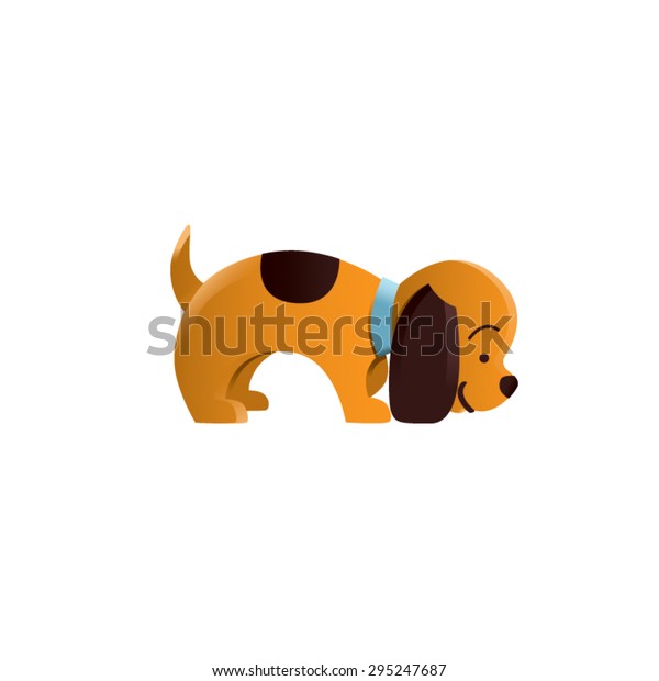Dog Sniffing Stock Vector (Royalty Free) 295247687