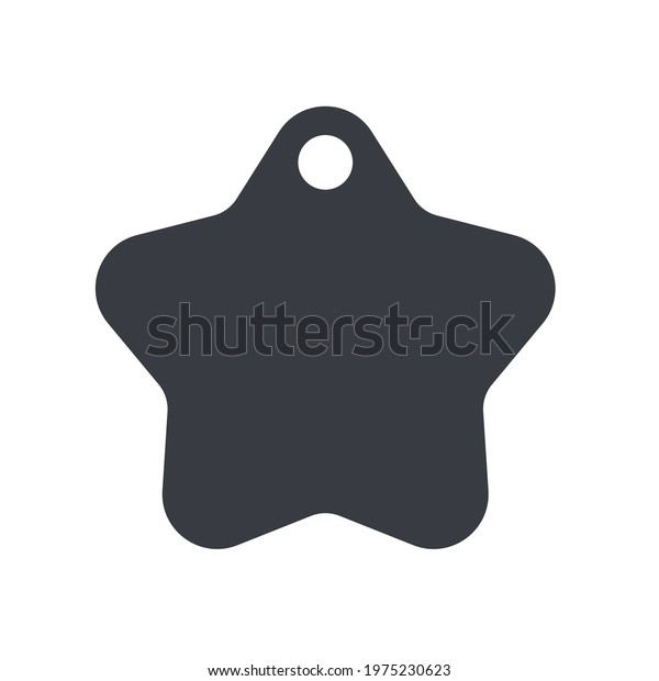 Dog Tag Template Vector Silhouette Dog Stock Vector (Royalty Free ...