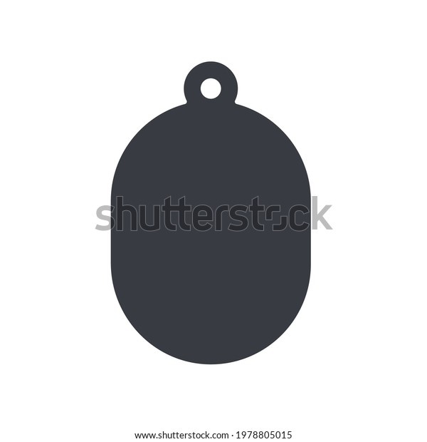 Dog Tag Template Vector Silhouette Dog Stock Vector (Royalty Free ...