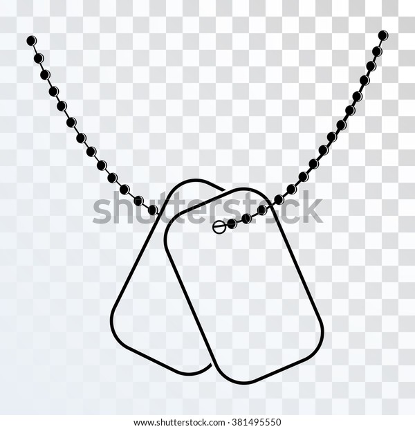 Dog Tags Chain Icon Isolated On Stock Vector (Royalty Free) 381495550