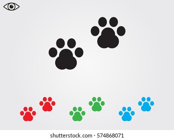 Dog Track Icon Vector Illustration Eps10 Stock Vector (Royalty Free ...