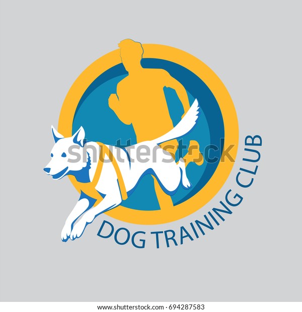 Dog Training Club Logo Template Abstract Stock Vector (Royalty Free ...