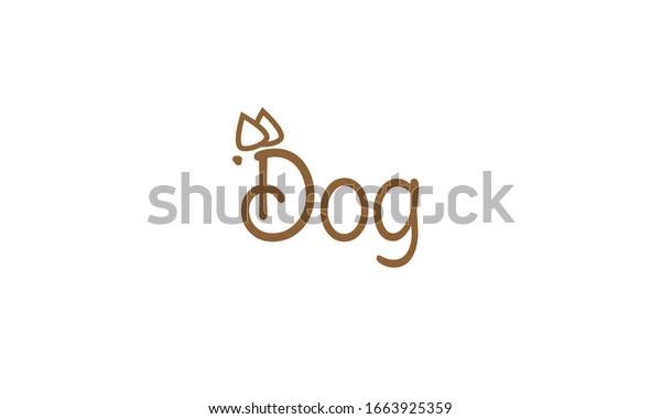 Dog Typography Logo Vector Templates Stock Vector (Royalty Free ...