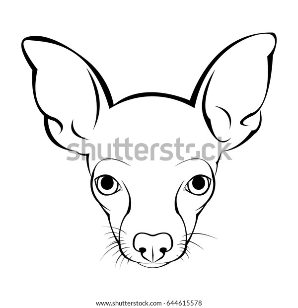 Dog Vector Illustration Terrier Design Head Stock Vector (Royalty Free ...
