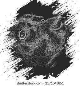 Dog Vector Sketch Illustration Scribble Art Stock Vector (Royalty Free ...
