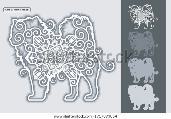 Dog Vector Svg 3d Layered Eps Stock Vector (Royalty Free) 1917893054 ...