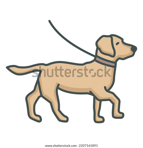 Dog Walk Vector Icon Commercial Use Stock Vector (Royalty Free ...