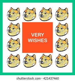 Doge Birthday Card Stock Vector (Royalty Free) 421437460 | Shutterstock