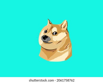Doge Cute Smiling Vector Dog Stock Vector (Royalty Free) 2061758762 ...