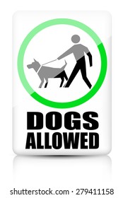 Dogs Allowed Sign Stock Vector (Royalty Free) 279411158 | Shutterstock