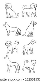 Dogs Simple Rough Sketch Hand Drawn: เวกเตอร์สต็อก (ปลอดค่าลิขสิทธิ์ ...