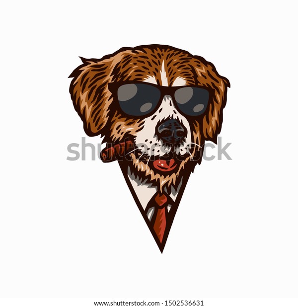 Dogs Smoke Illustrations Using Hand Drawing Stock Vector (Royalty Free ...
