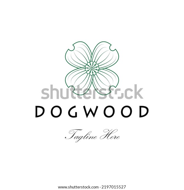 Dogwood Logo Icon Design Vector Flat Stock Vector (Royalty Free ...