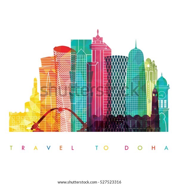 Doha Detailed Skyline Vector Illustration Stock Vector (Royalty Free ...