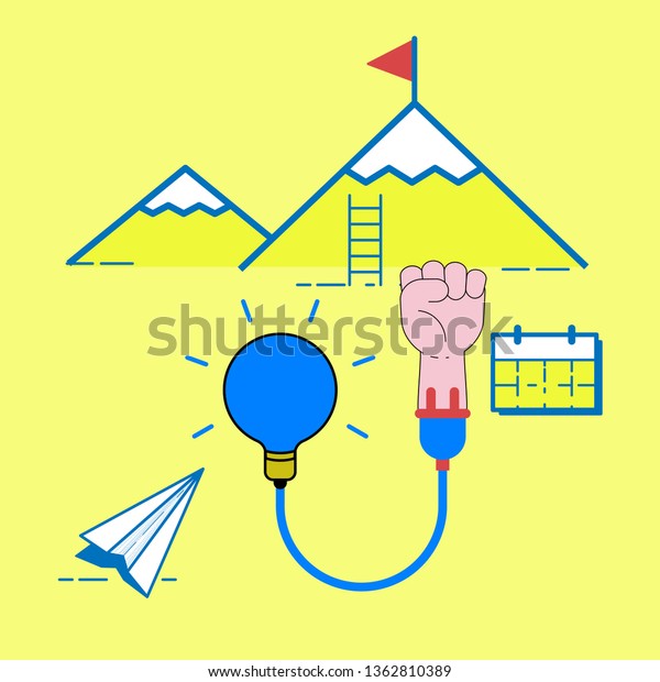 Doing Success Concept Step Success Metaphor Stock Vector (Royalty Free ...