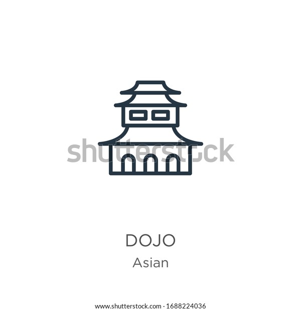 Dojo Icon Thin Linear Dojo Outline: เวกเตอร์สต็อก (ปลอดค่าลิขสิทธิ์ ...