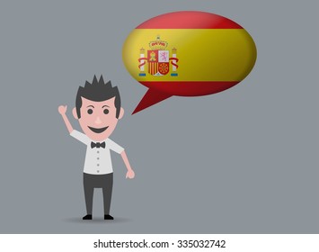 Doll Man Speaking Spanish Stock Vector (Royalty Free) 335032742 ...