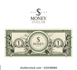 Dollar Bill Isolated Design Stock Vector (Royalty Free) 410548084 ...