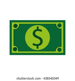 Dollar Bill Vector Illustration Over White Stock Vector (Royalty Free ...