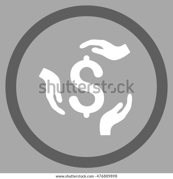 Dollar Care Hands Vector Bicolor Rounded Stock Vector (Royalty Free ...