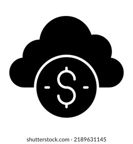 Dollar Coin Cloud Symbolizing Concept Cloud Stock Vector (Royalty Free ...