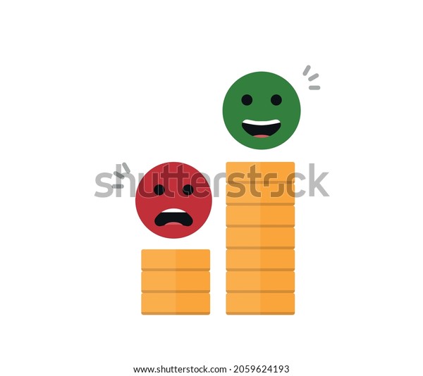 Dollar Columns Emoji Faces On White Stock Vector (Royalty Free ...