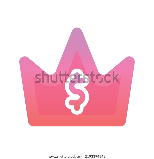 Dollar Crown Logo Gradient Design Template Stock Vector (Royalty Free ...