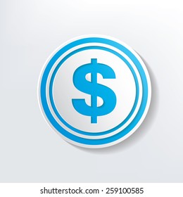 Dollar Design On White Backgroundclean Vector Stock Vector (Royalty ...