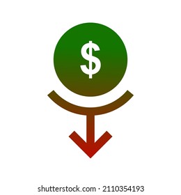 18,290 Dollar Down Icon Images, Stock Photos & Vectors | Shutterstock