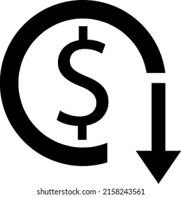 18,290 Dollar Down Icon Images, Stock Photos & Vectors | Shutterstock