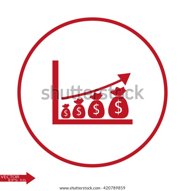 Dollar Growth Chart Financial Graph Stock Vector (Royalty Free ...