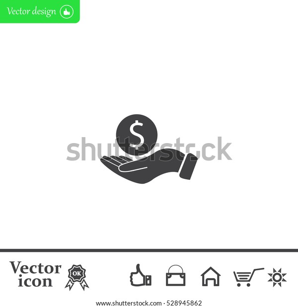 Dollar Hand Icon Stock Vector (Royalty Free) 528945862 | Shutterstock
