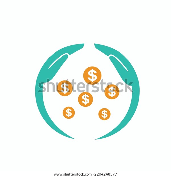 Dollar Hand Icon Vector Symbol Stock Vector (Royalty Free) 2204248577 ...
