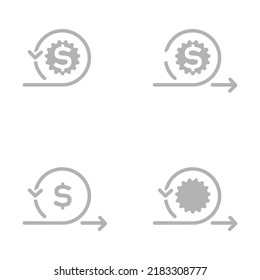 Dollar Icon Circle Circulation Concept Vector Stock Vector (Royalty ...