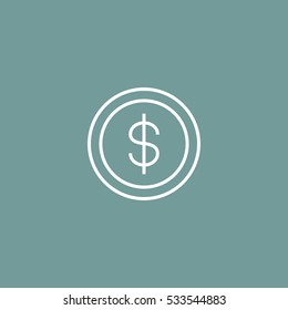 Dollar Icon Outline Icon Illustration Stock Vector (Royalty Free ...