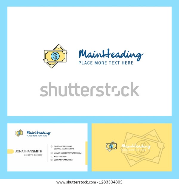 Dollar Logo Design Tagline Front Back Stock Vector (Royalty Free ...
