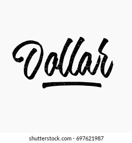 Dollar Logo Ink Hand Lettering Modern Stock Vector (Royalty Free ...