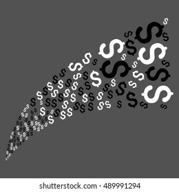 Dollar Burst Glyph Illustration Style White Stock Illustration ...