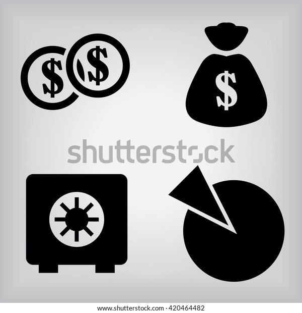 Dollar Market Share Icons Stock Vector (Royalty Free) 420464482 ...