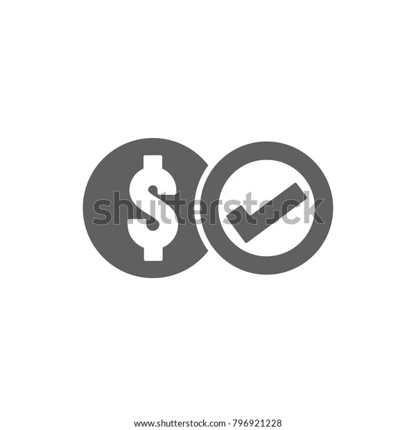 Dollar Money Correct Sign Icon Vector Stock Vector (Royalty Free ...