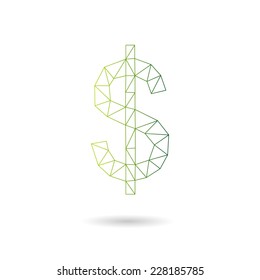 Dollar Sign Abstract Isolated On White Stock Vector (Royalty Free ...