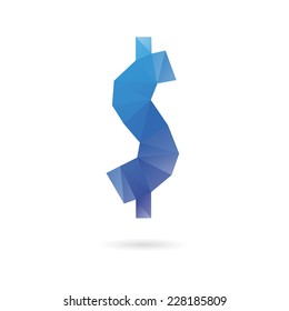 Dollar Sign Abstract Isolated On White Stock Vector (Royalty Free ...