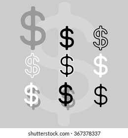 Dollar Sign Graphical Representation Currency Symbol Stock Vector ...