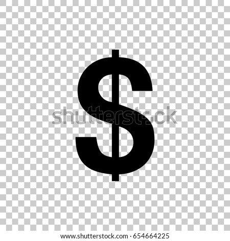 Dollar Sign Isolated On Transparent Background Stock Vector (Royalty ...