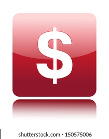 Dollar Sign On Red Glossy Button Stock Vector (Royalty Free) 150575006 ...