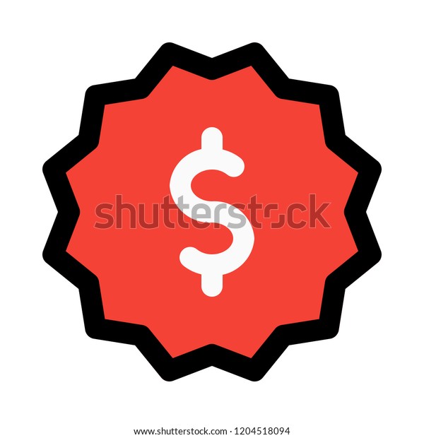 Dollar Sign Sticker Stock Vector (Royalty Free) 1204518094 | Shutterstock