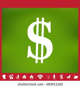 Dollar Sign Web Icon Stock Vector (Royalty Free) 683411260 | Shutterstock